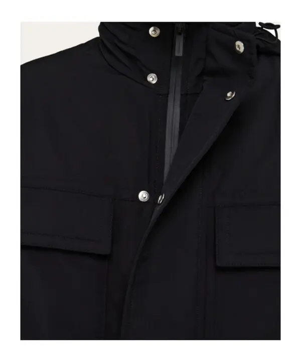 FERRAGAMO Technical Faille Caban Overcoat