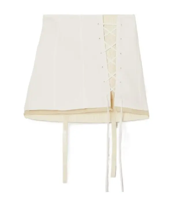 Acne Studios Logo Layered Lace Skirt - White