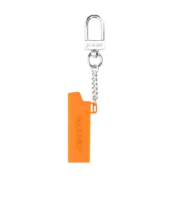 AMBUSH Logo Embossed Key Ring - Orange