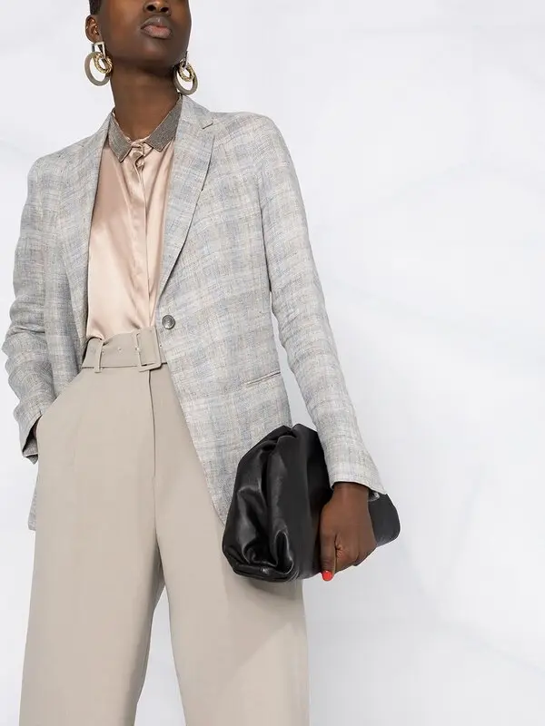 Fabiana Filippi Single-breasted Checked Jacket