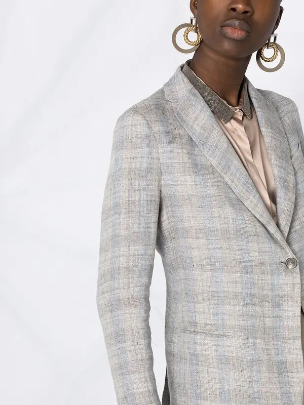 Fabiana Filippi Single-breasted Checked Jacket