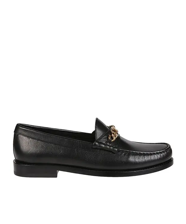 Celine Luco Triomphe Chain Loafer In Calfskin - Black
