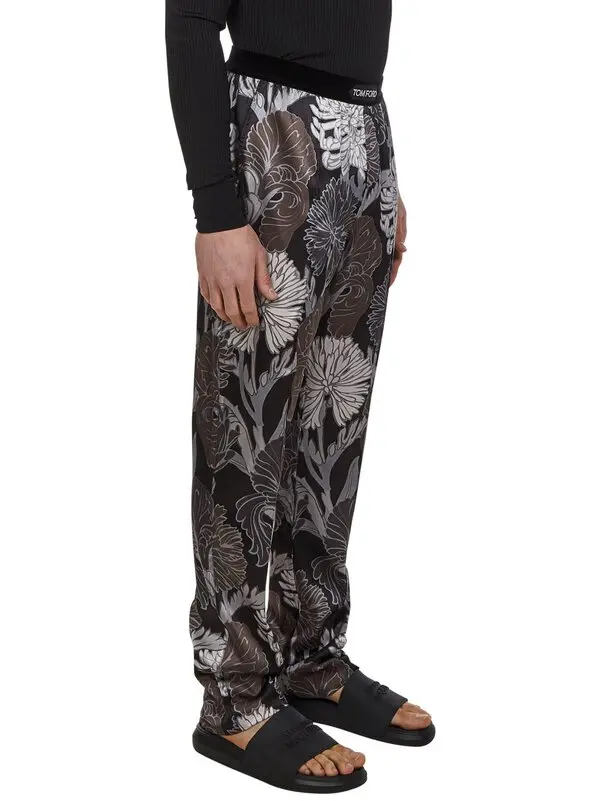 TOM FORD Floral Jacquard Logo Trousers