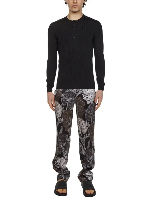 TOM FORD Floral Jacquard Logo Trousers