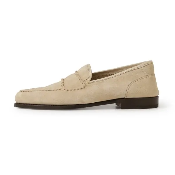 John Lobb Round-toe Suede Loafers