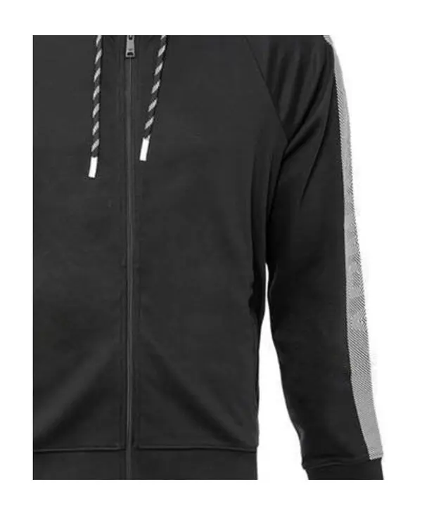 Emporio Armani Logo Detail Zip-up Hooded Coat