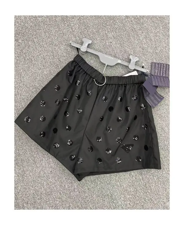 Prada Re-nylon Sequined Polka Dot Shorts