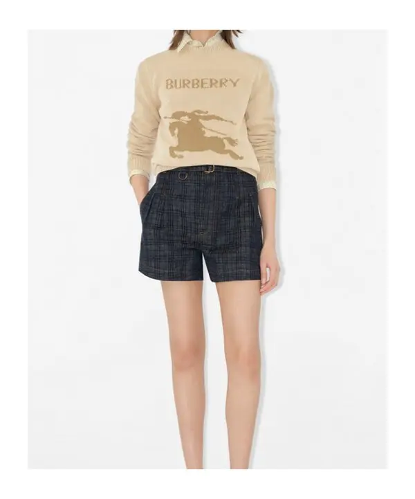 Burberry Logo Intarsia-knit Crewneck Jumper - Nutmeg