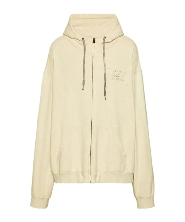 MAISON MARGIELA Stamp Logo Zip Hoodie - True Color