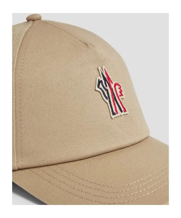 Moncler Logo Patch Baseball Cap - Light Brown