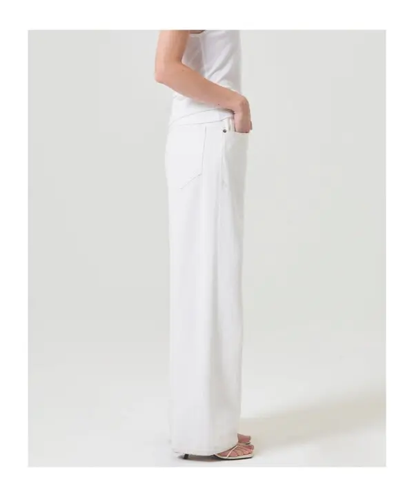 AGOLDE Low Slung Baggy Wide Leg Jeans - Milkshake