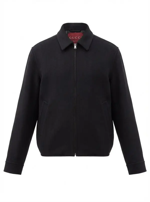 Gucci Wool Zip Jacket - Black