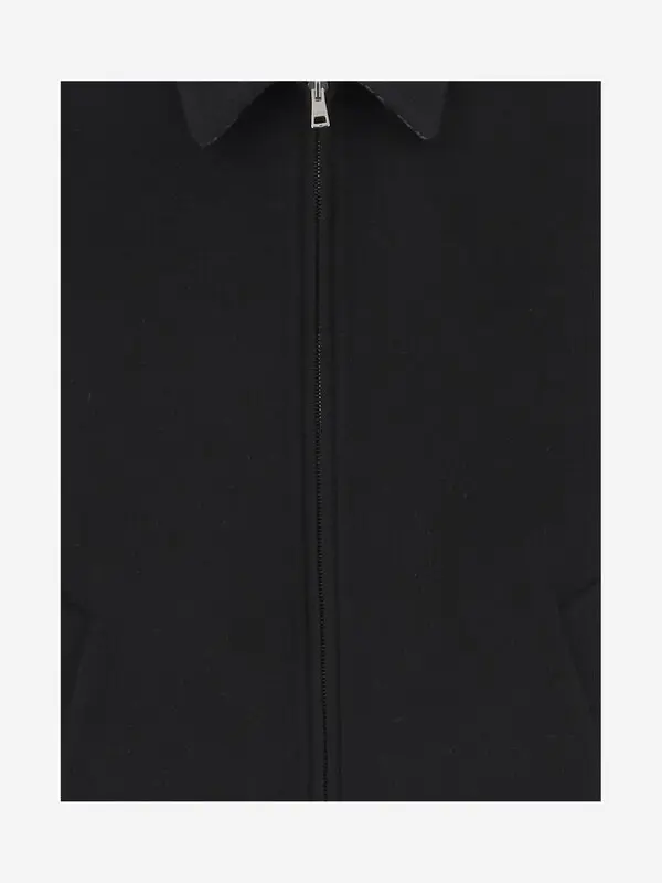 Gucci Collared Zip-up Jacket - Black