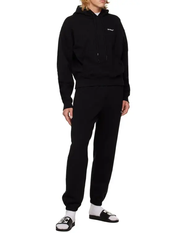 Off-White Caravaggio Print Hooded Sweatshirt - Black