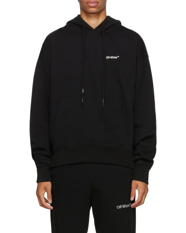 Off-White Caravaggio Print Hooded Sweatshirt - Black