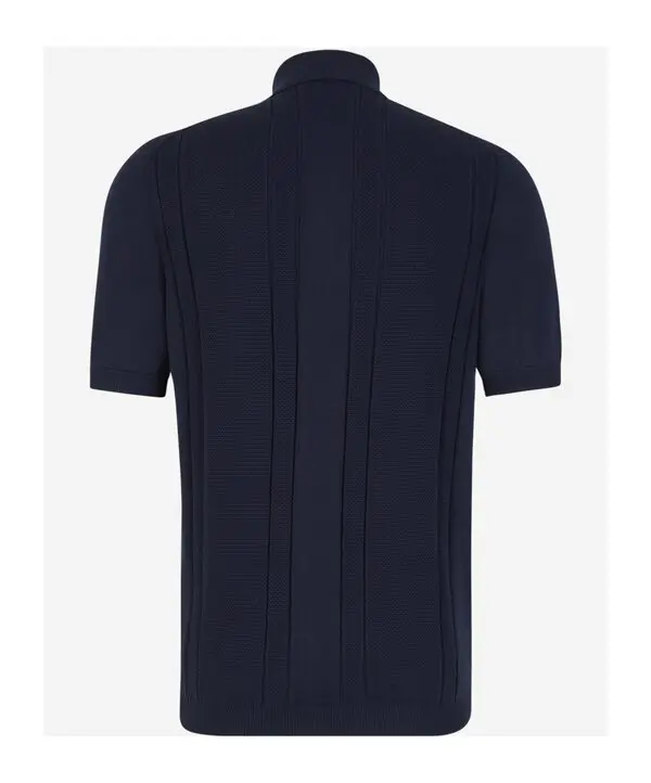 Brunello Cucinelli Short Sleeved Open-knitted Polo Shirt