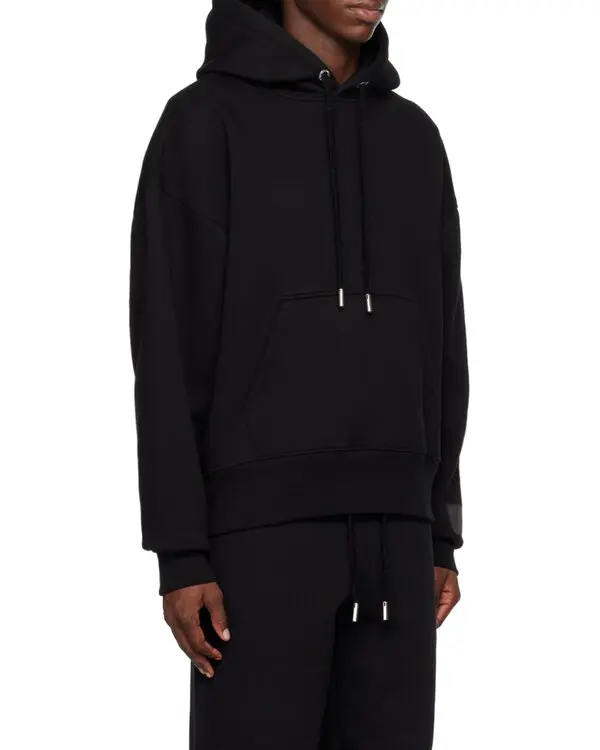AMI Paris Long-sleeved Drawstring Hoodie - Black