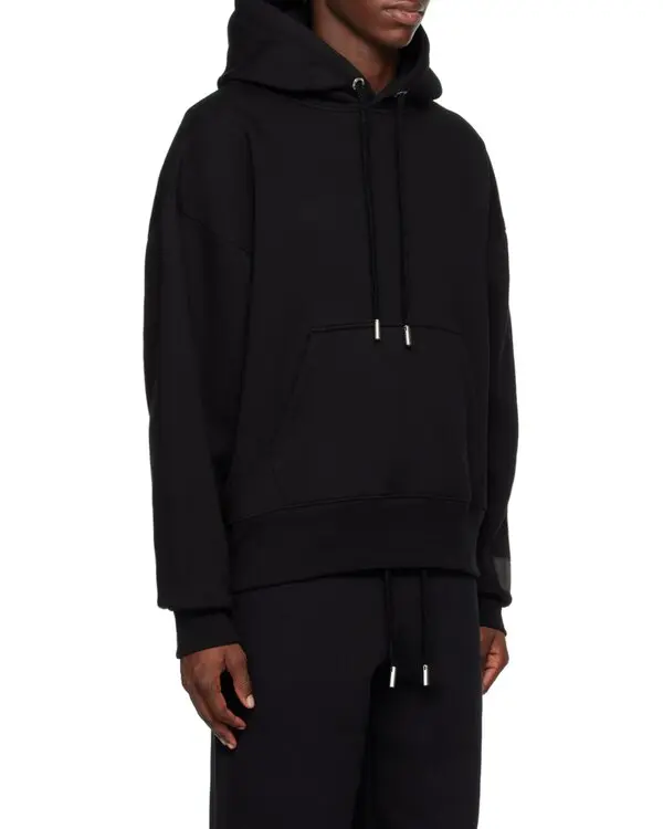 AMI Paris Long-sleeved Drawstring Hoodie - Black