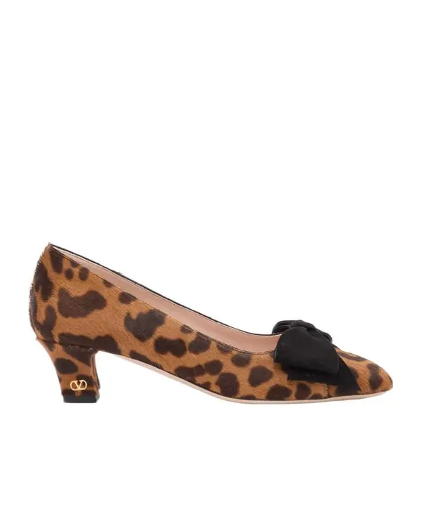 Valentino Garavani Leopard-print Calf Hair Pumps With Suede Trim