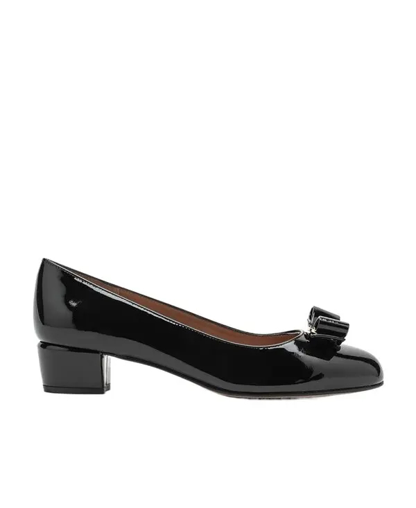 FERRAGAMO Bow Detailing Ballet Flats - Black