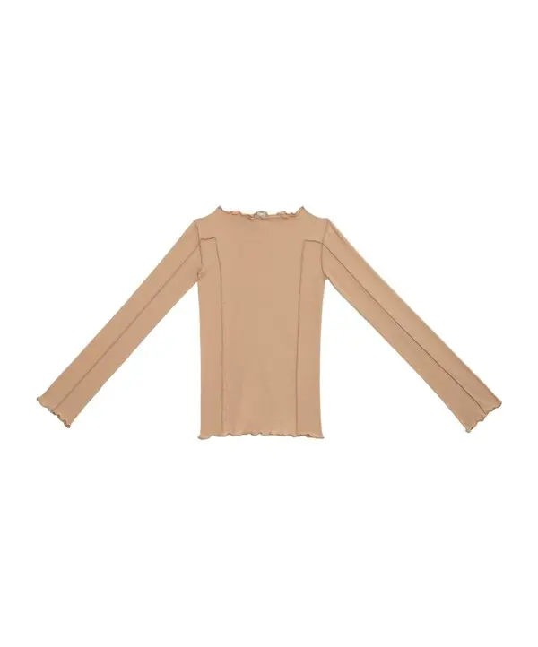 BASERANGE Long Sleeve T-shirt With Ruffles