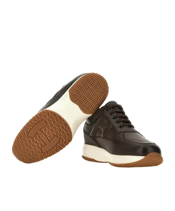 Hogan Interactive Lace-up Sneakers - Brown