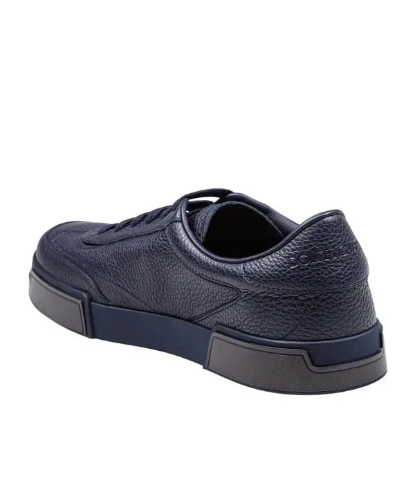 Dolce & Gabbana Logo Embossed Low-top Sneakers - Black