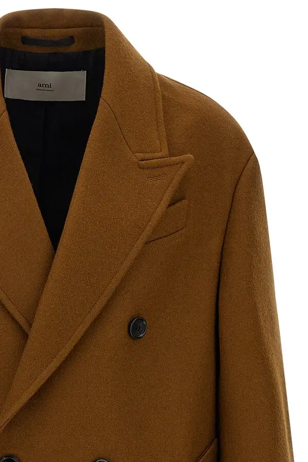 AMI Paris Double-breasted Mid-length Coat