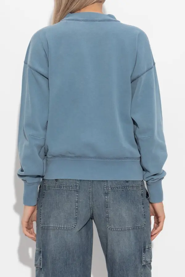 Isabel Marant Étoile Long-sleeved Logo Sweatshirt - Blue