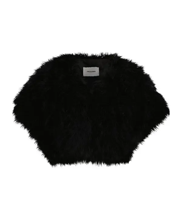 YVES SALOMON Feather Jacket - Black