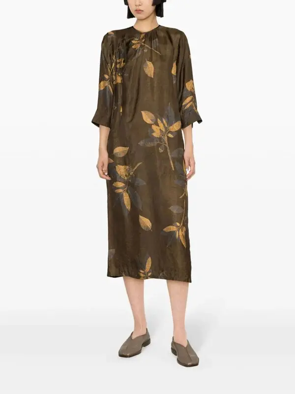 UMA WANG Agina Printed Midi Dress