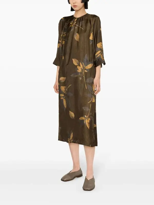 UMA WANG Agina Printed Midi Dress