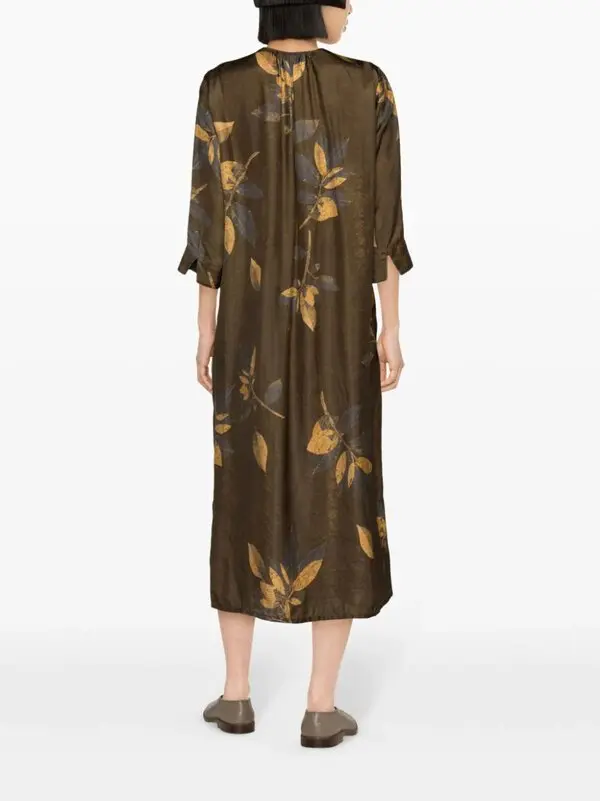 UMA WANG Agina Printed Midi Dress