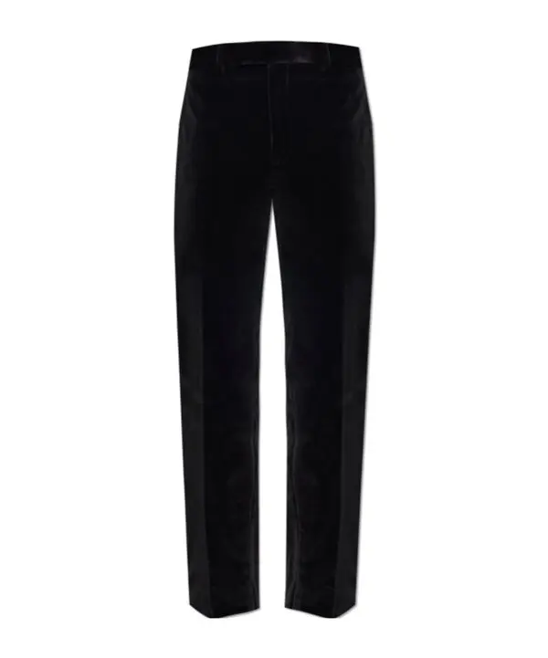 Etro Velvet Evening Trousers With Side Stripe Detail - Black
