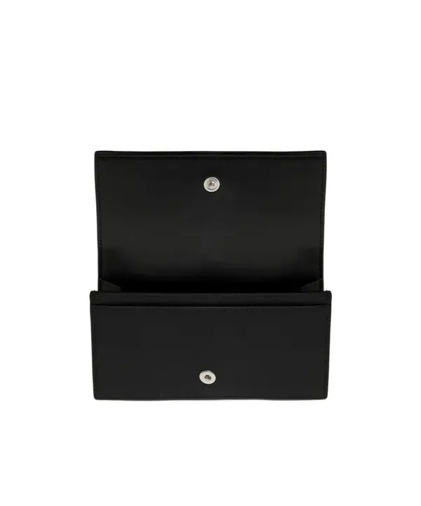 Bottega Veneta Intrecciato Button Wallet - Black