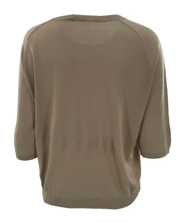 Max Mara Embellished Round Neck Fine Knit Sweater