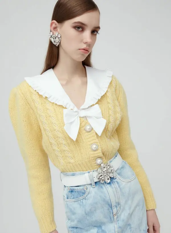 Alessandra Rich Denim Mini Skirt With Belt Detail