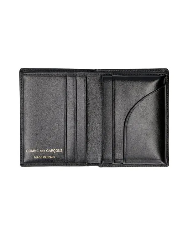 Comme Des Garçons Leather Bifold Wallet - Black