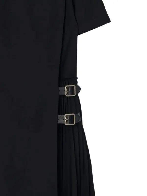 Burberry Pleated Kilt Dress With Buckle Detail