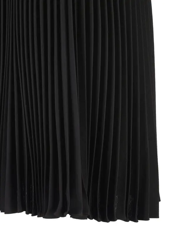 Burberry Pleated Kilt Dress With Buckle Detail