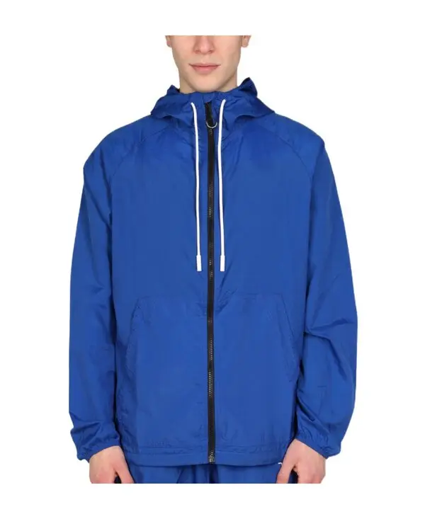 MARCELO BURLON COUNTY OF MILAN Zip-up Hooded Jacket - Blue