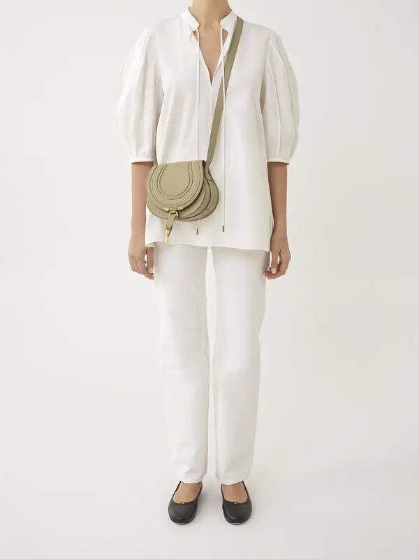 Chloé Marcie Small Leather Crossbody Bag - Brown