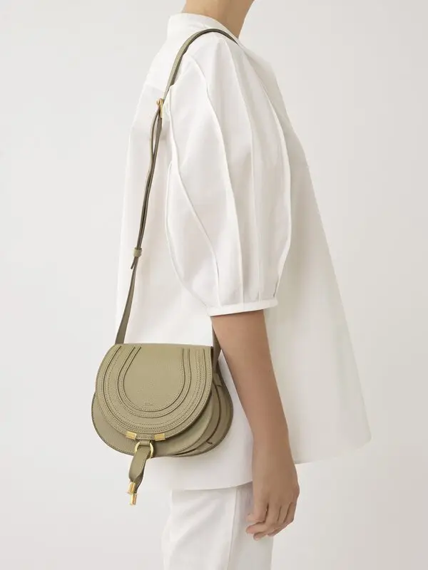Chloé Marcie Small Leather Crossbody Bag - Brown