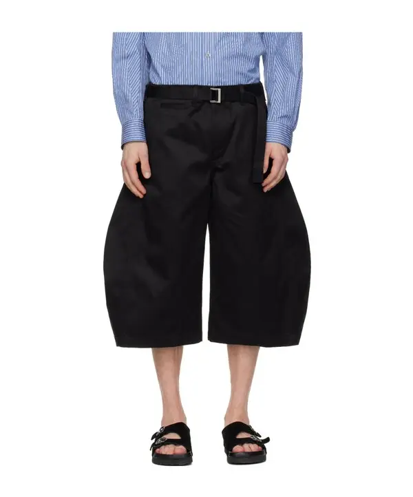 Sacai Belt Loop Twill Shorts