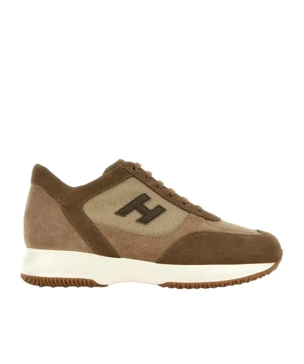 Hogan Interactive Low-top Sneakers With Embossed H Detail - Brown