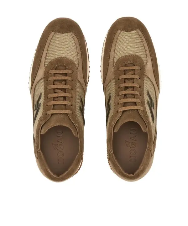 Hogan Interactive Low-top Sneakers With Embossed H Detail - Brown