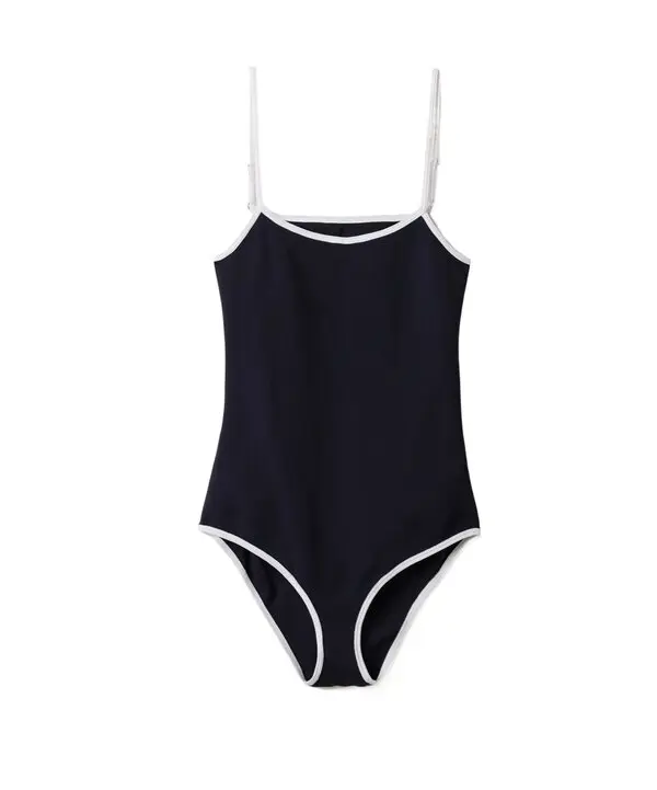 Miu Miu Open-back One-piece Swimsuit - Blue/white