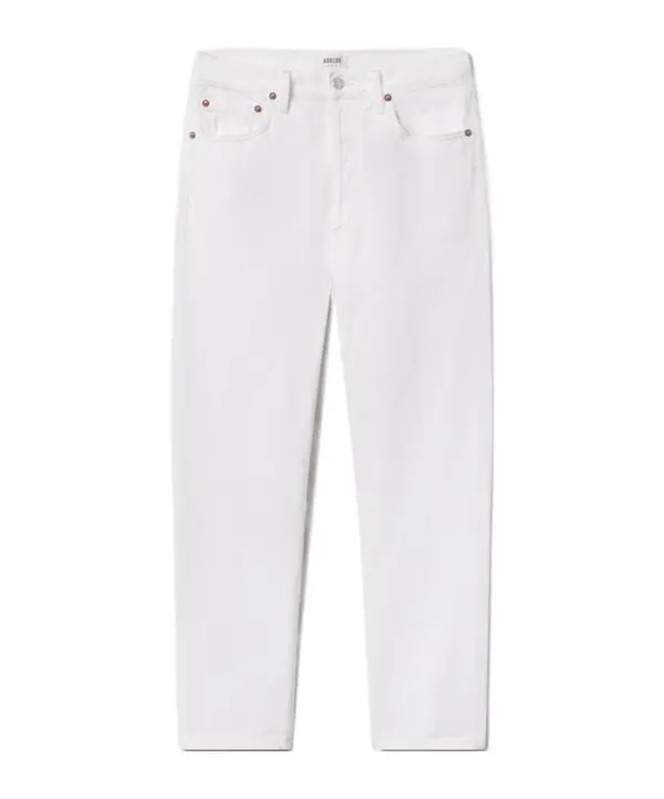 AGOLDE 90's Pinch Waist Crop - White