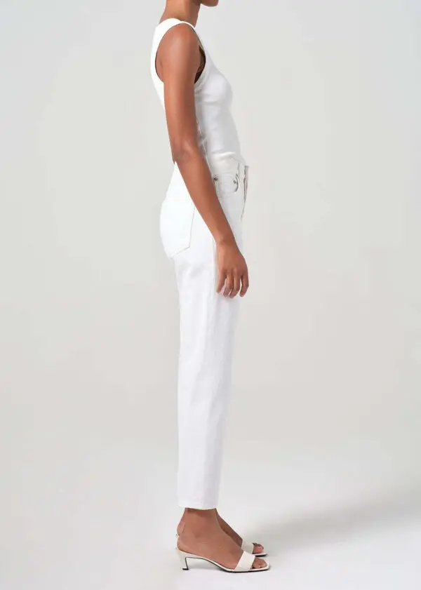 AGOLDE 90's Pinch Waist Crop Jeans - White
