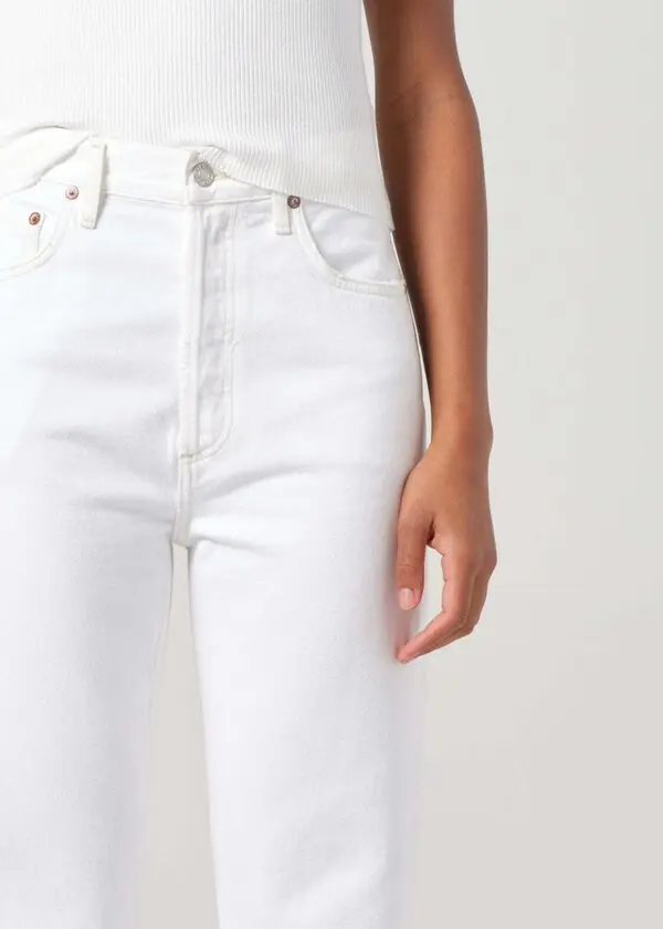 AGOLDE 90's Pinch Waist Crop Jeans - White